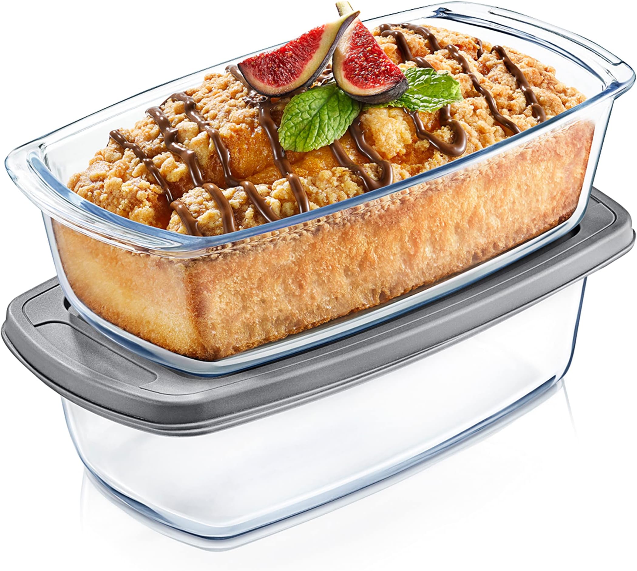 Amazon.com: Pyrex 1.5-Quart Clear Basics Glass Loaf Pan (Set of 2 ...