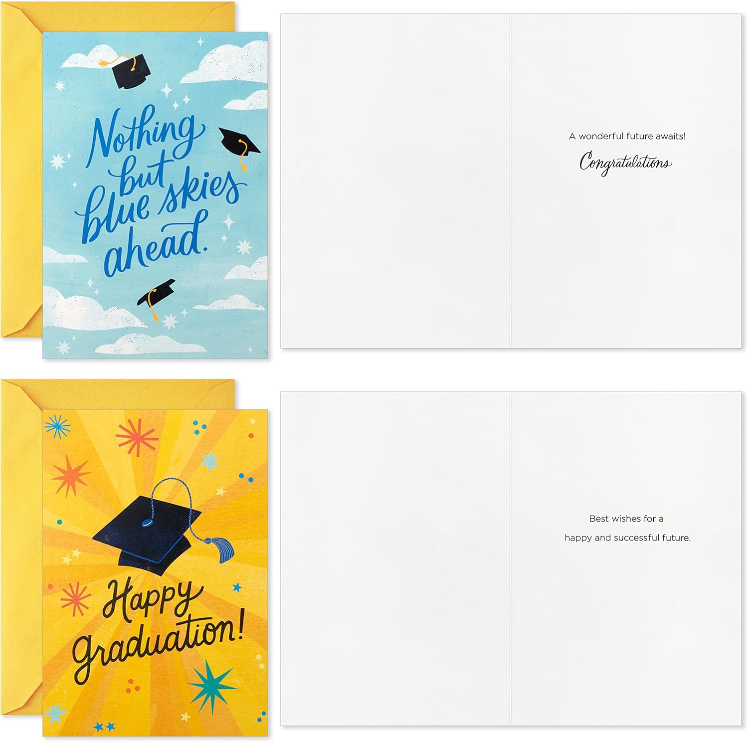 Hallmark Graduation Cards Assortment, Colorful Congrats (36 Cards and ...