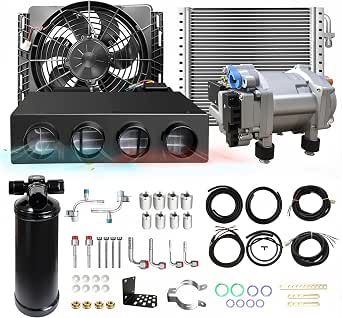 Amazon.com: Universal 12V Heating and Cooling Air Conditioner A/C Kit ...