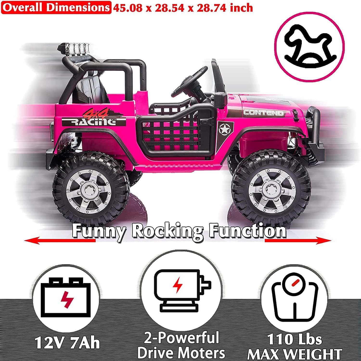 (Not Taurus)Sopbost 12v 7Ah 2-Seater Ride On Truck Electric Ride On Car ...