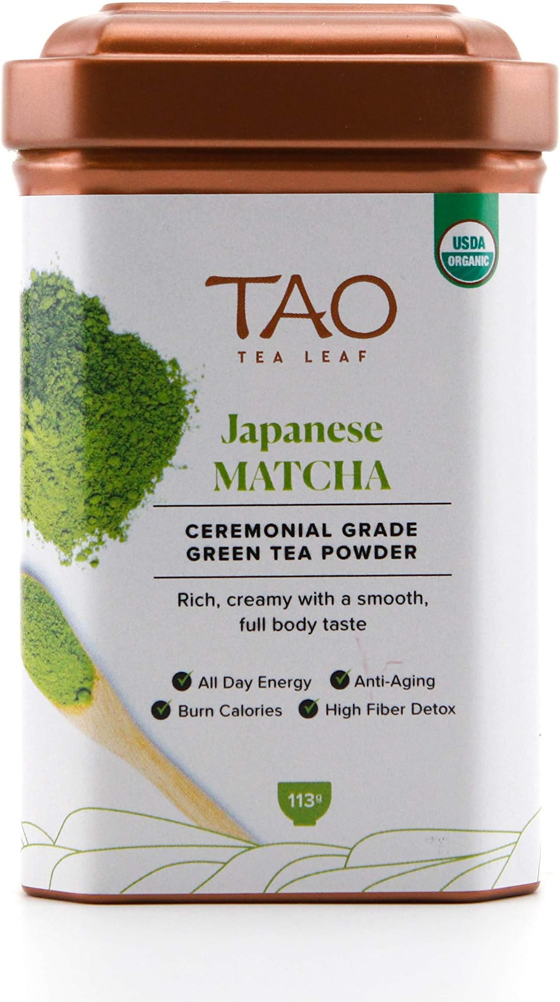 Tao Tea Leaf Organic Japanese Ceremonial Grade Matcha - 113g Green Tea ...