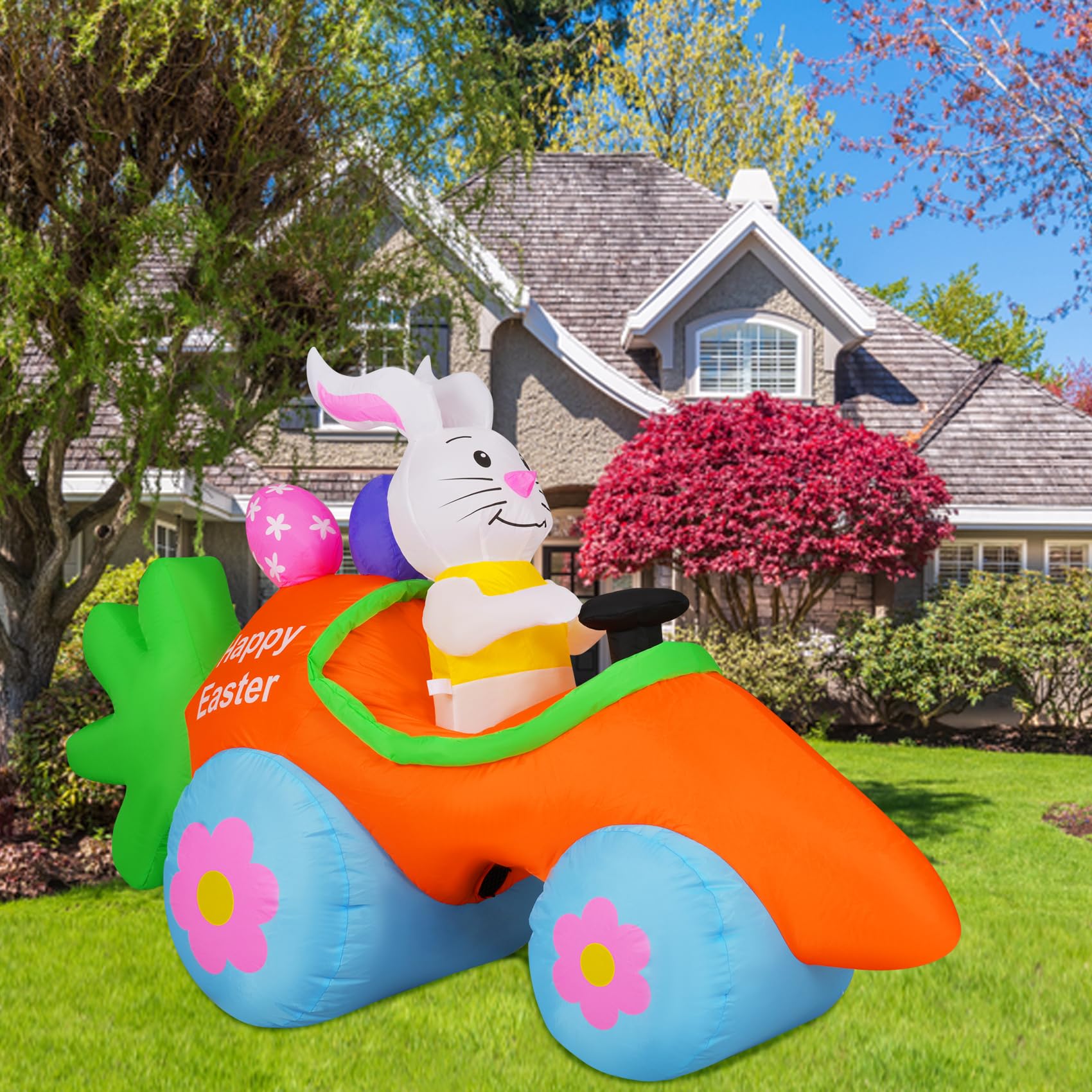Snapklik.com : Double Couple Easter Decorations Outdoor, Inflatable Bunny
