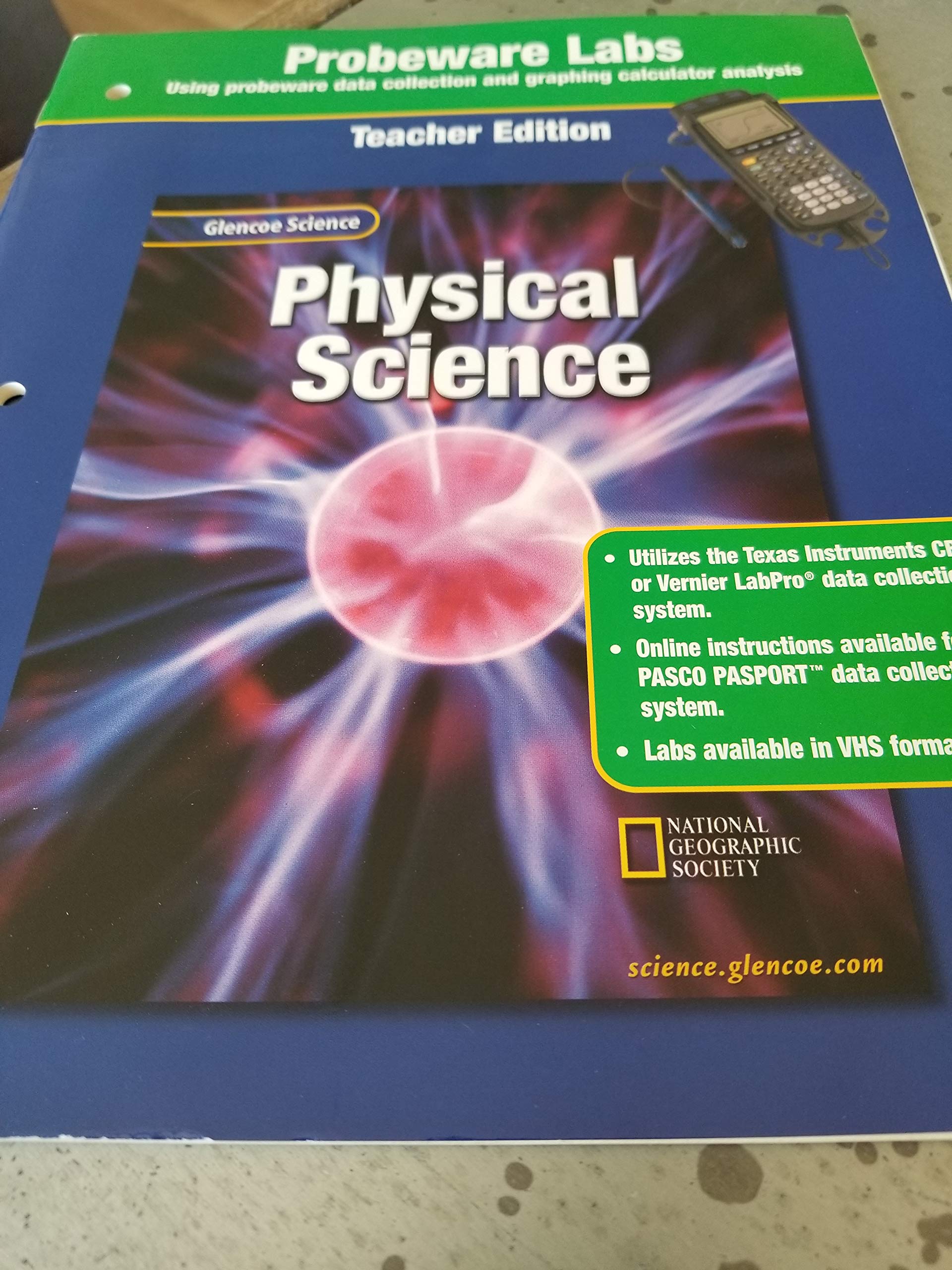 Glencoe Science: Physical Science, Probeware Lab Manual: McGraw-Hill ...