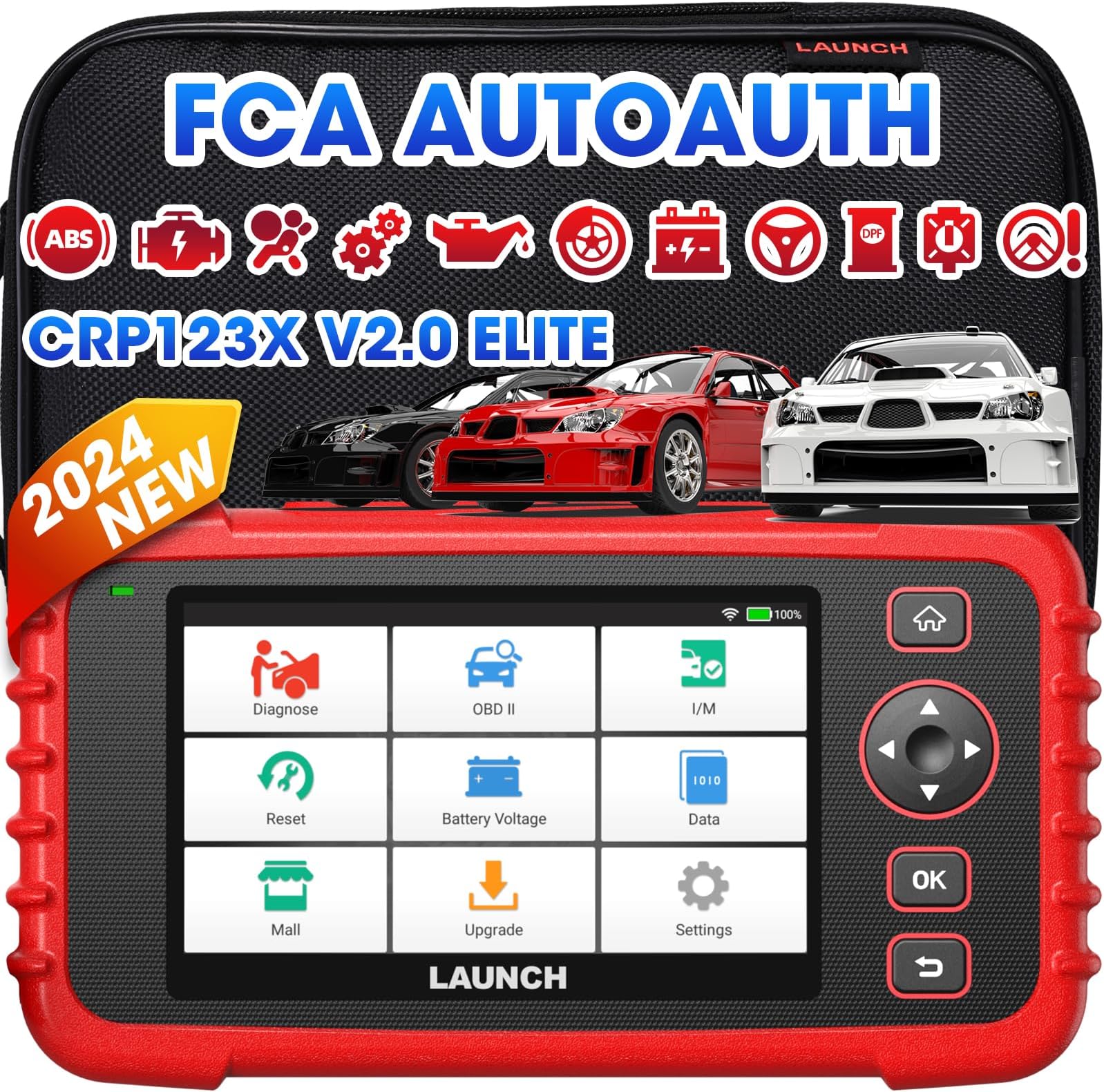 LAUNCH OBD2 Scanner CRP123X V2.0 Car Scanner, 2024 Lifetime Free Update ...