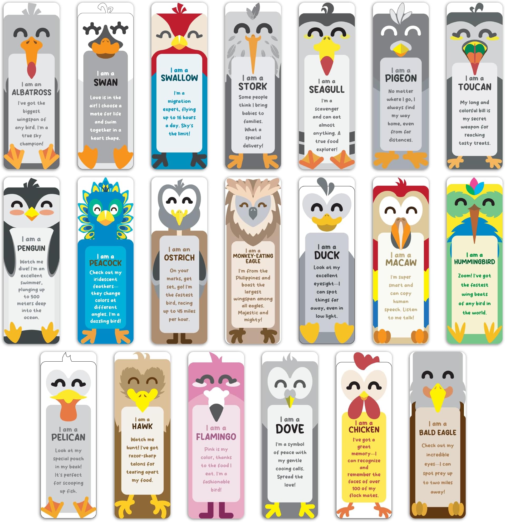 Amazon.com: 100 Pack Animal Bookmarks for Kids – Bulk Reading Rewards ...