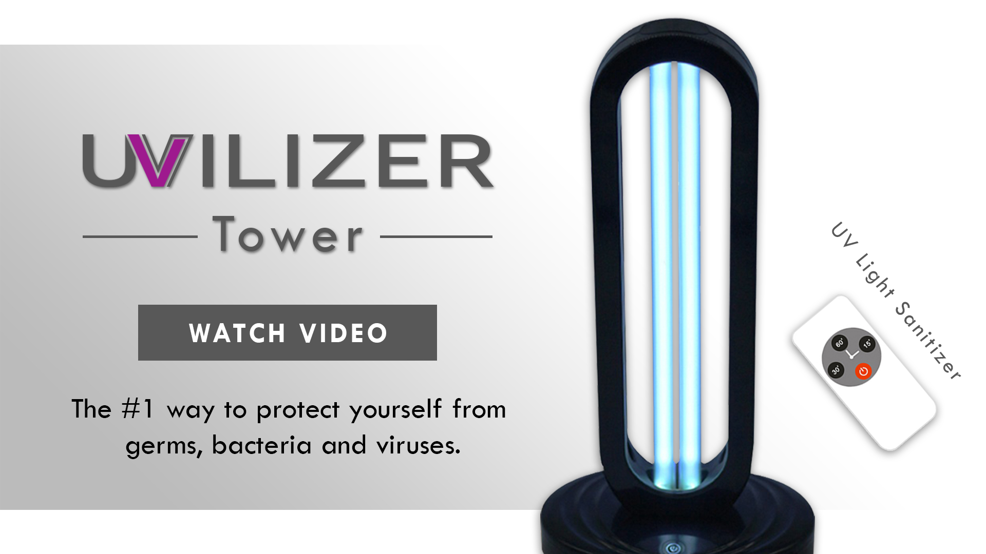 Watch UVILIZER Tower - UV Light Sanitizer - Introduction Video on ...