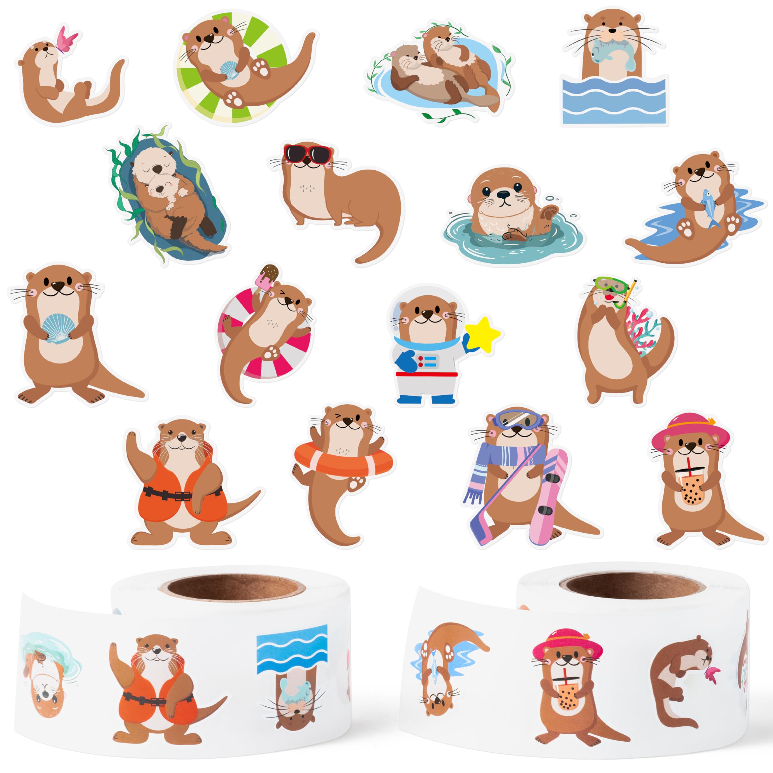 Amazon.com: WATINC Sea and River Otter Stickers,1000Pcs Otter Day ...