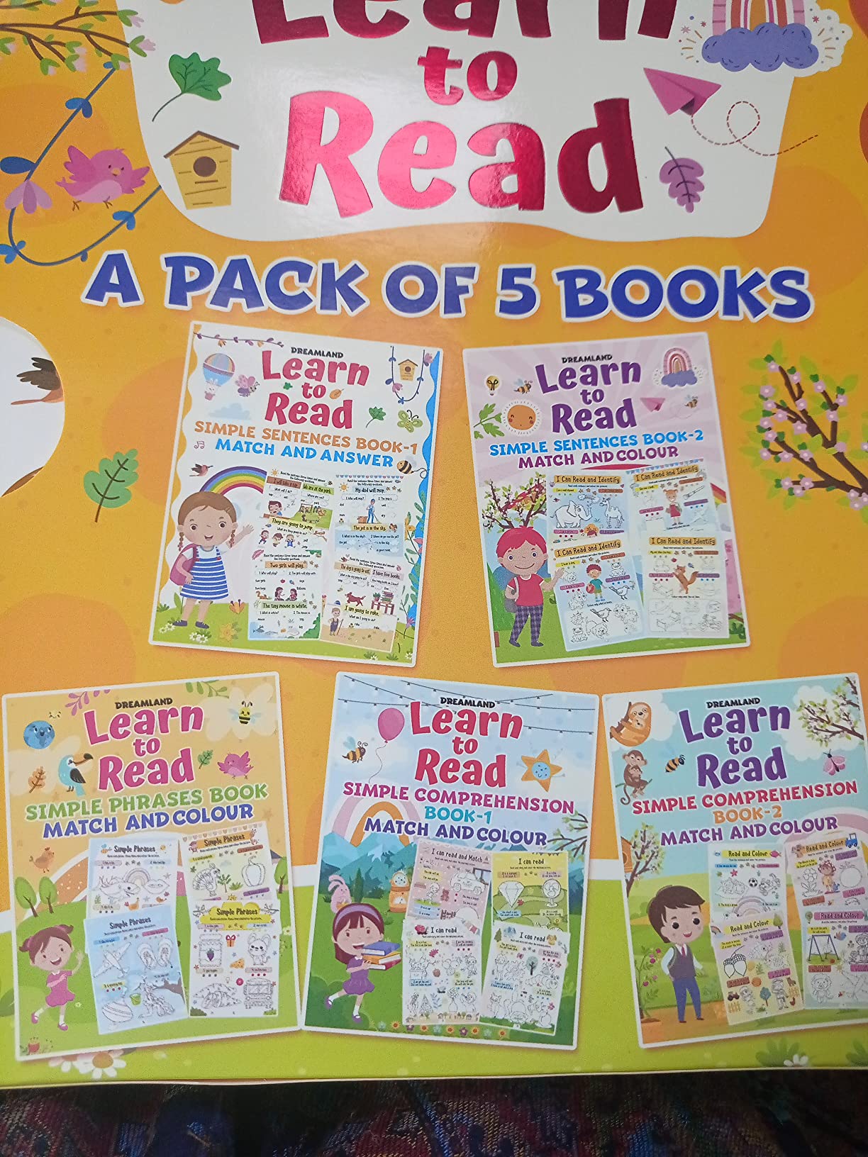 Learn to Read Pack of 5 Books for Kids Age 4 -7 Years | Kids ...