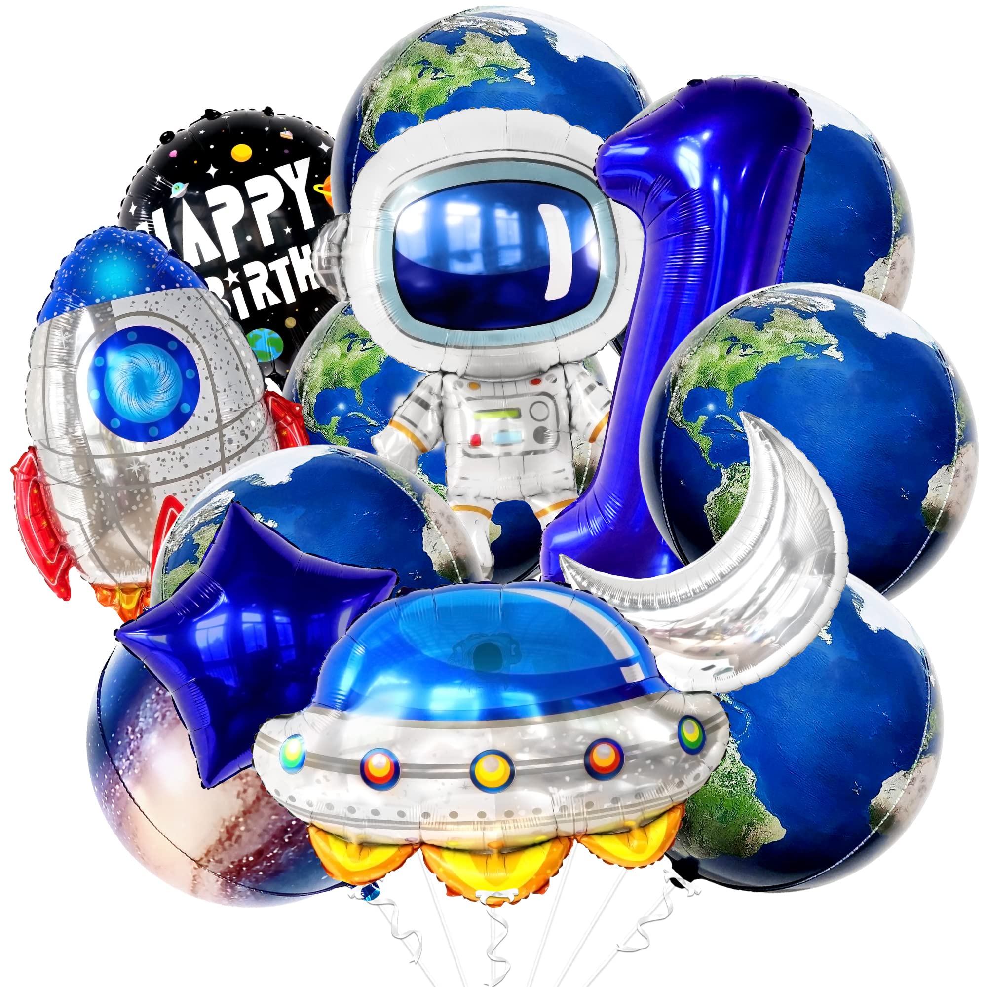 Amazon.com: Space Balloons for 1st Birthday Decorations - 22 Pieces 40 ...