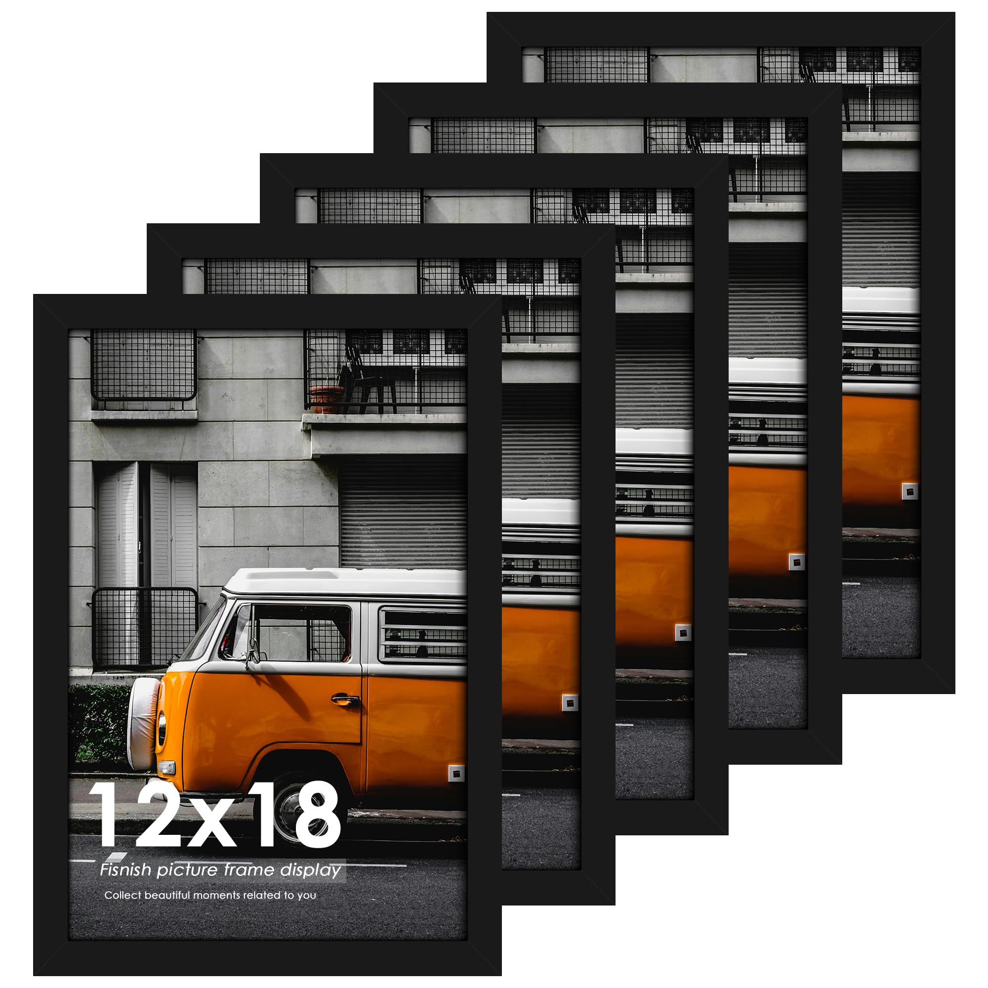 Amazon.com - Fisnish 12x18 Picture Frame 5 Pack, Classic Black Poster ...
