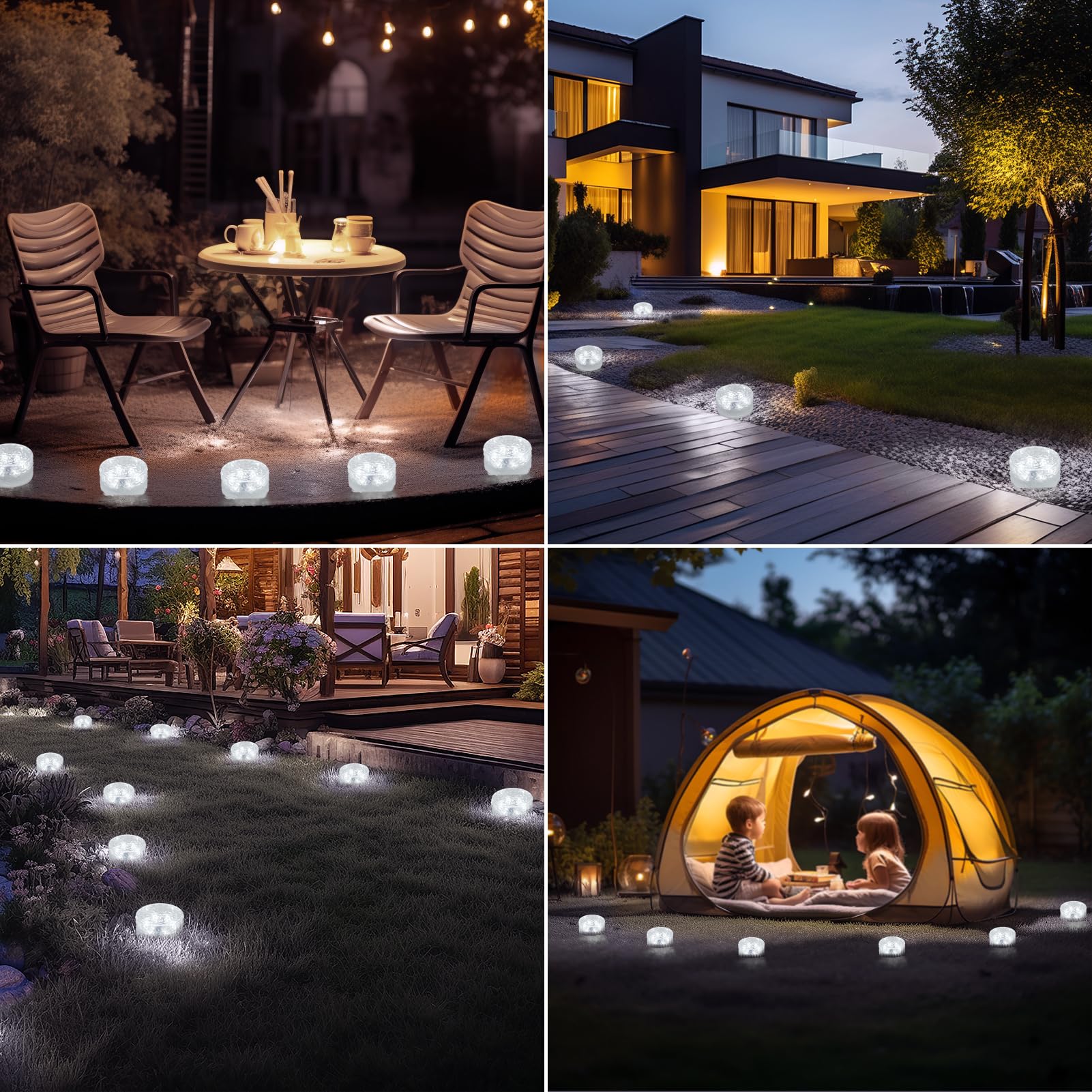 Snapklik.com : Solar Brick Lights-Outdoor Solar Lights For Yard-Solar ...