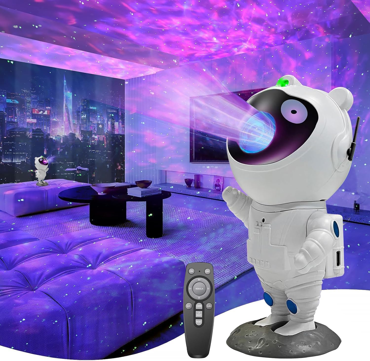 Tierwarf Astronaut Galaxy Light Projector, Remote Control, USB Powered ...