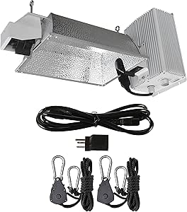 Amazon.com: Hydro Crunch DE02-1000-ROPE Sistema de luz de cultivo de estilo cerrado HPS Pro ...