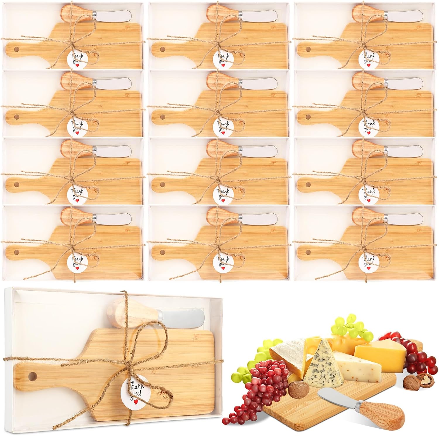 Amazon.com | 12 Sets Bridal Baby Shower Cheese Prizes Mini Charcuterie ...