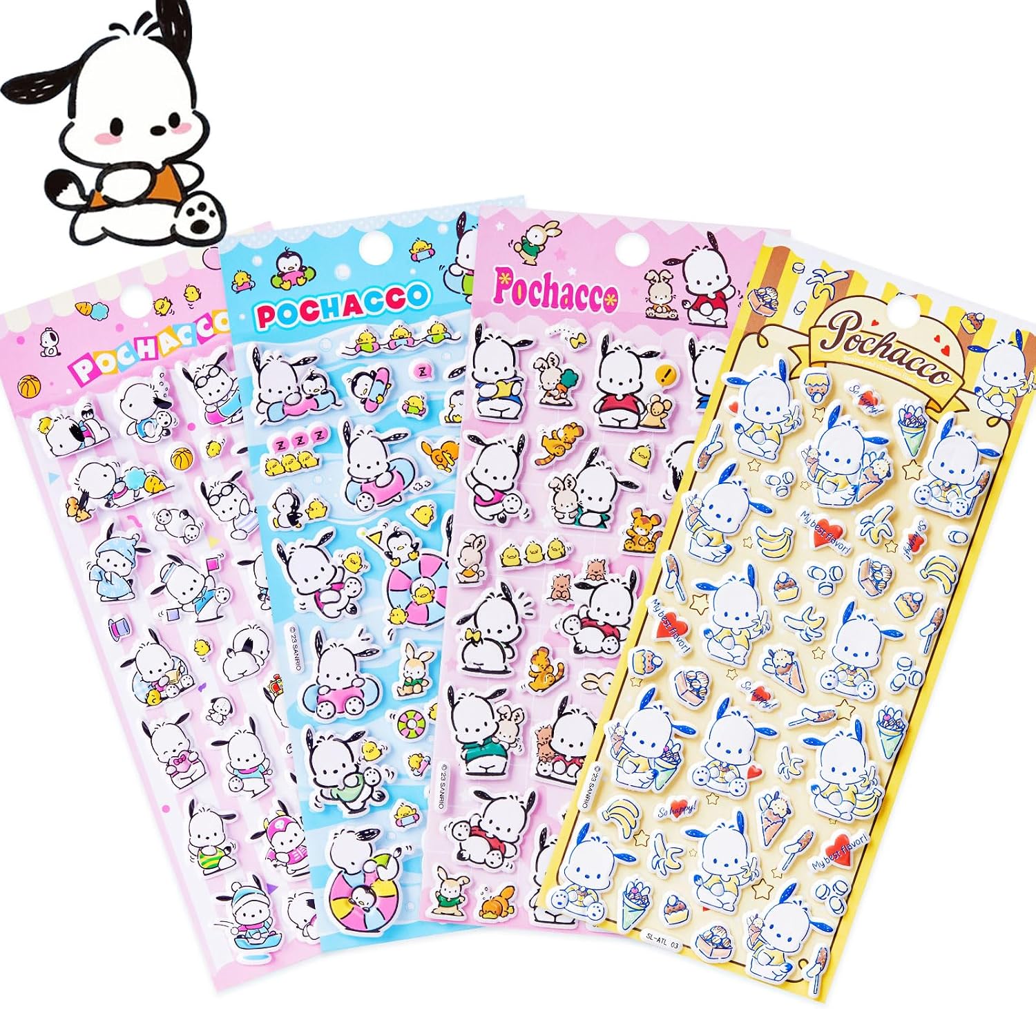 Amazon.com: 4 Sheets Kawaii Puffy Stickers, 3D Cute Anime Puffy ...