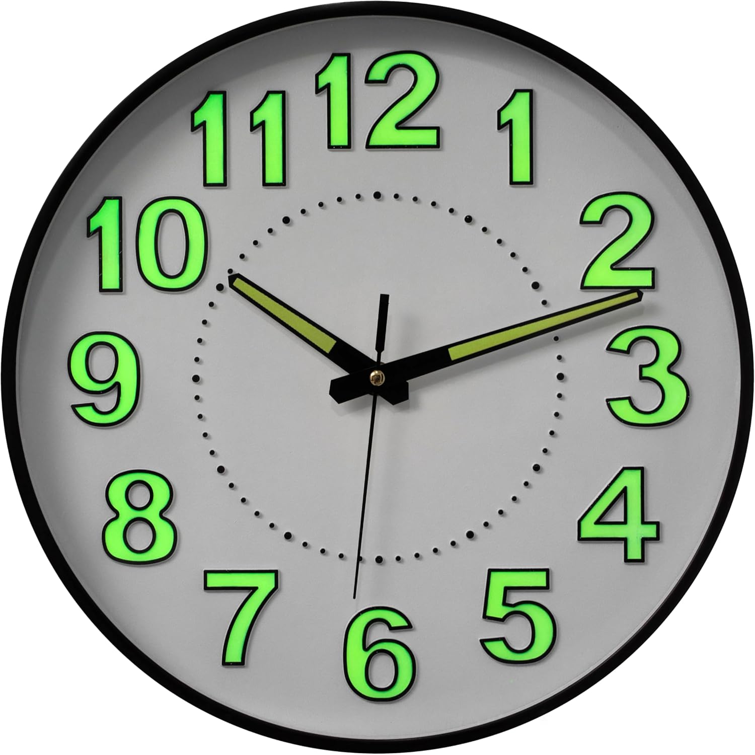Amazon.com: Clockswise 12-in Glow-in-the-Dark Decorative Wall Clock ...