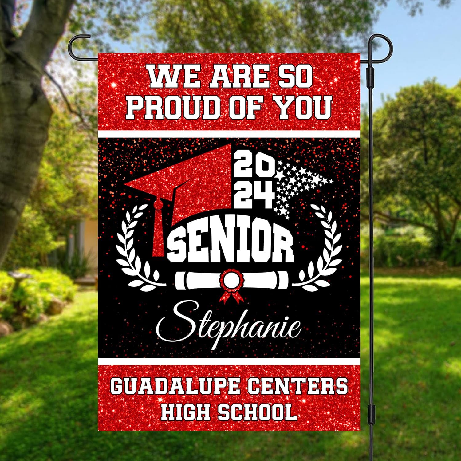 Amazon.com : Personalized Graduation Flag Class Of 2024, Custom Name ...