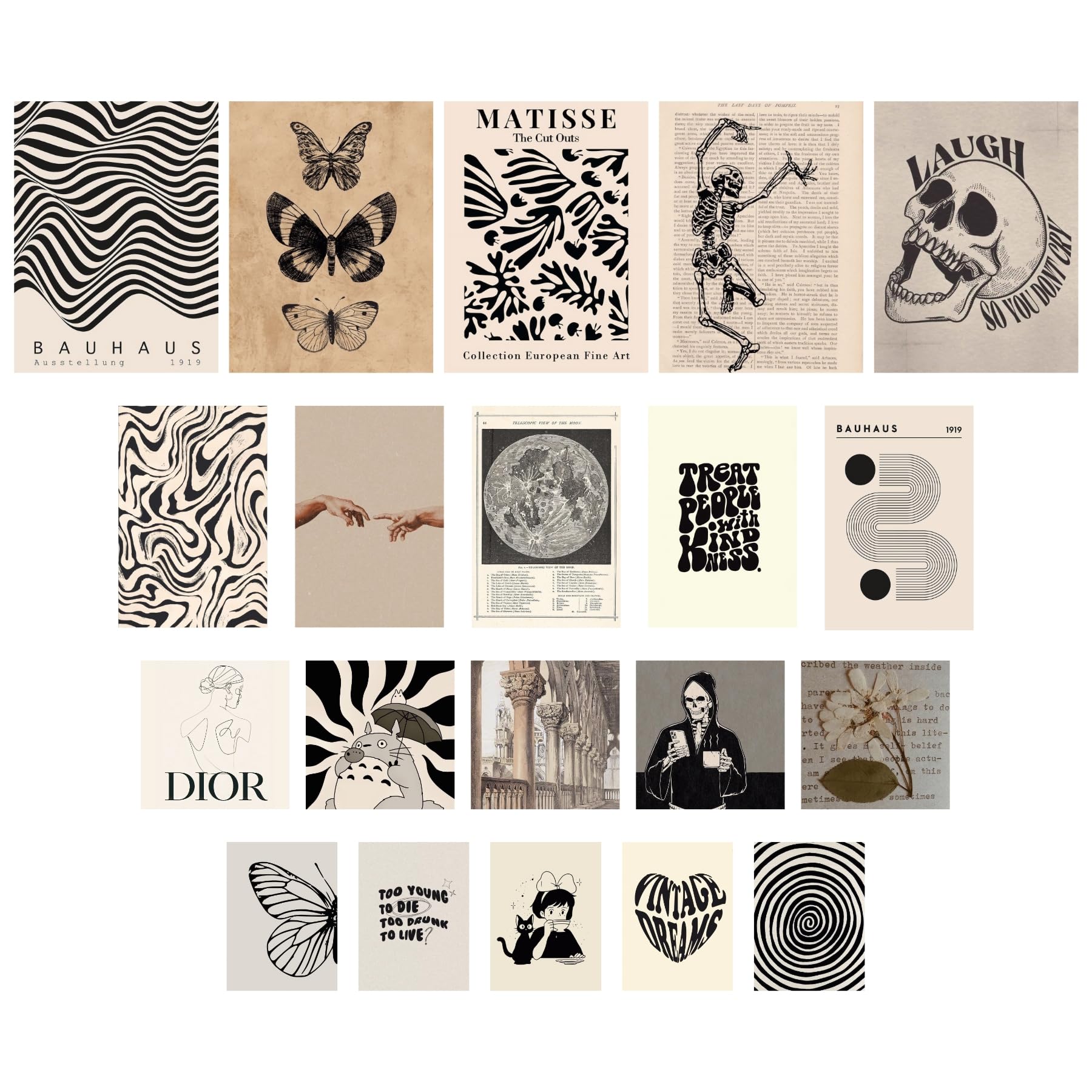 Unquote Paper Vintage Boho Wall Posters Collections | Set Of 20 Posters ...