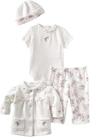 Amazon.com: Little Me Baby Girls' Manor Rose 4 Piece Pant Set: Infant ...