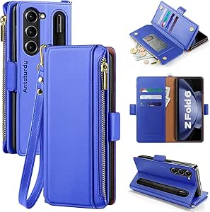 Amazon.com: Antsturdy Compatible with Samsung Galaxy Z Fold 6 Case Wallet Women with【S Pen ...