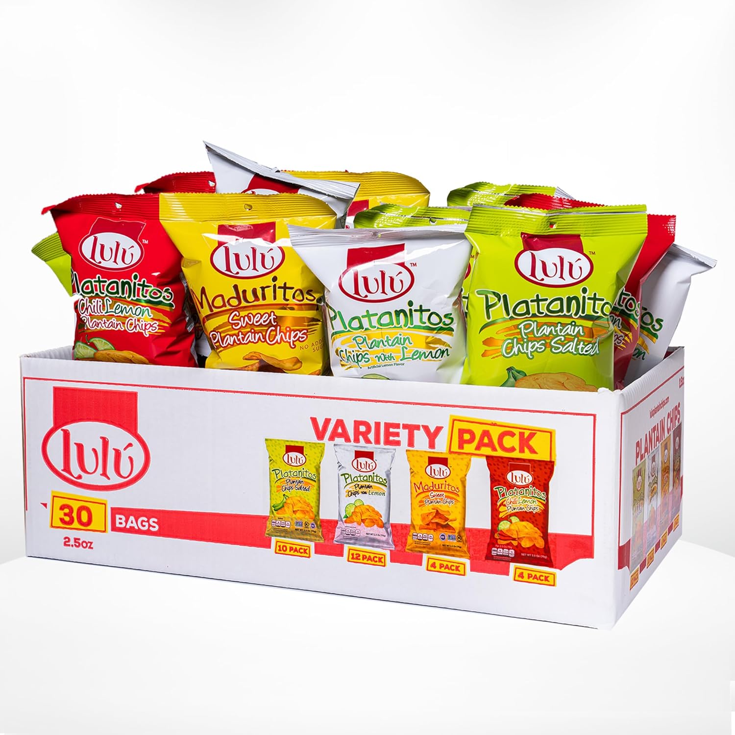 Amazon.com: Lulu Plantain Chips Variety Box - 30 Assorted Bags - 12 ...
