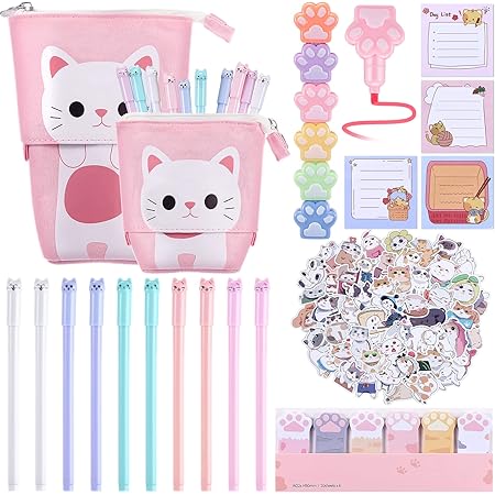 Amazon.com: Tatuo 514 Pcs Cute Cat Stationery Set Including 1 Kawaii ...
