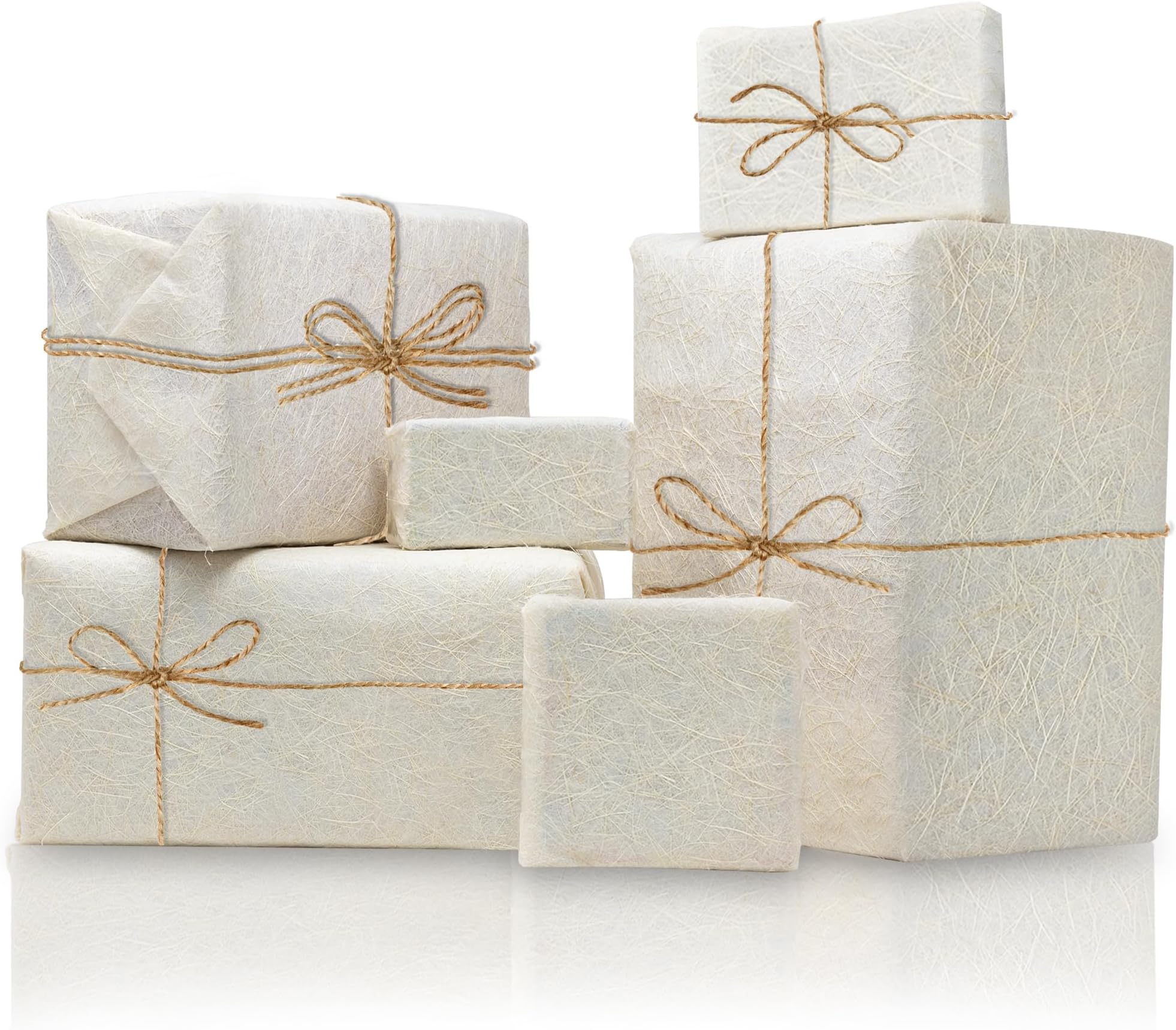 Lakeer Natural Fibre Gift Wrapping Paper-Pack of 10 Sheets, 60cm X 40cm ...