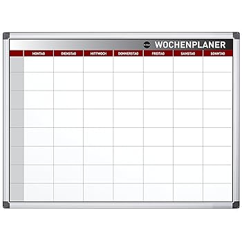 Bi-Office Magnetischer Wochenplaner Maya, Trocken Abwischbar, Inklusive ...