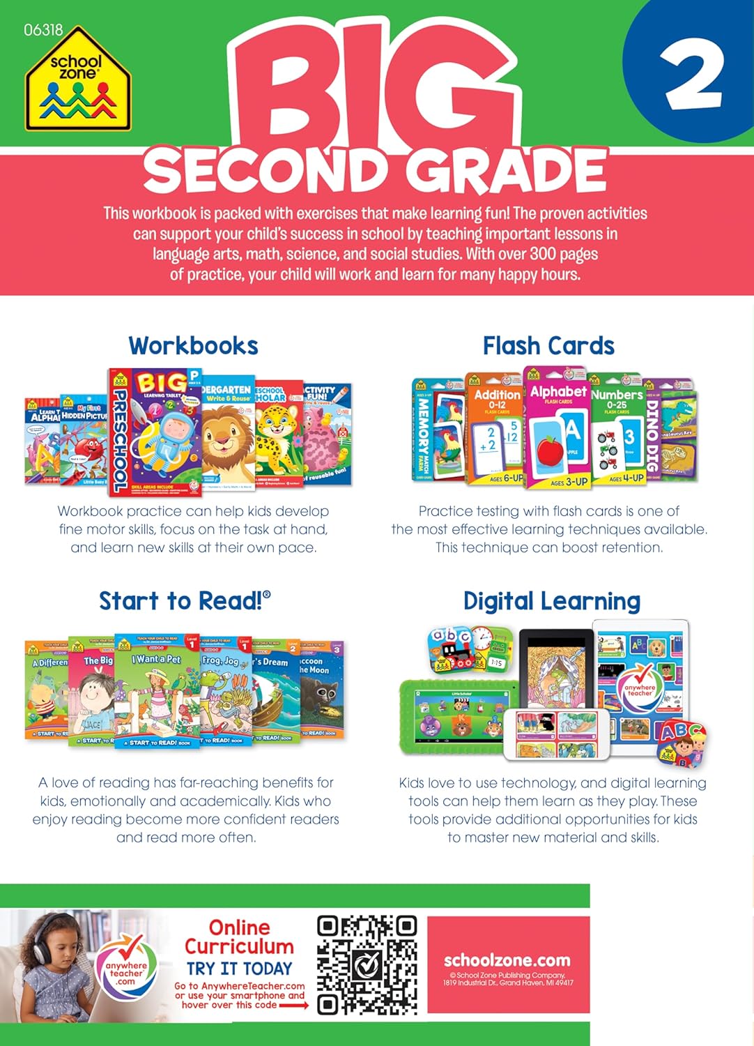 School Zone Big Second Grade Workbook - 320 Pages, Australia | Ubuy