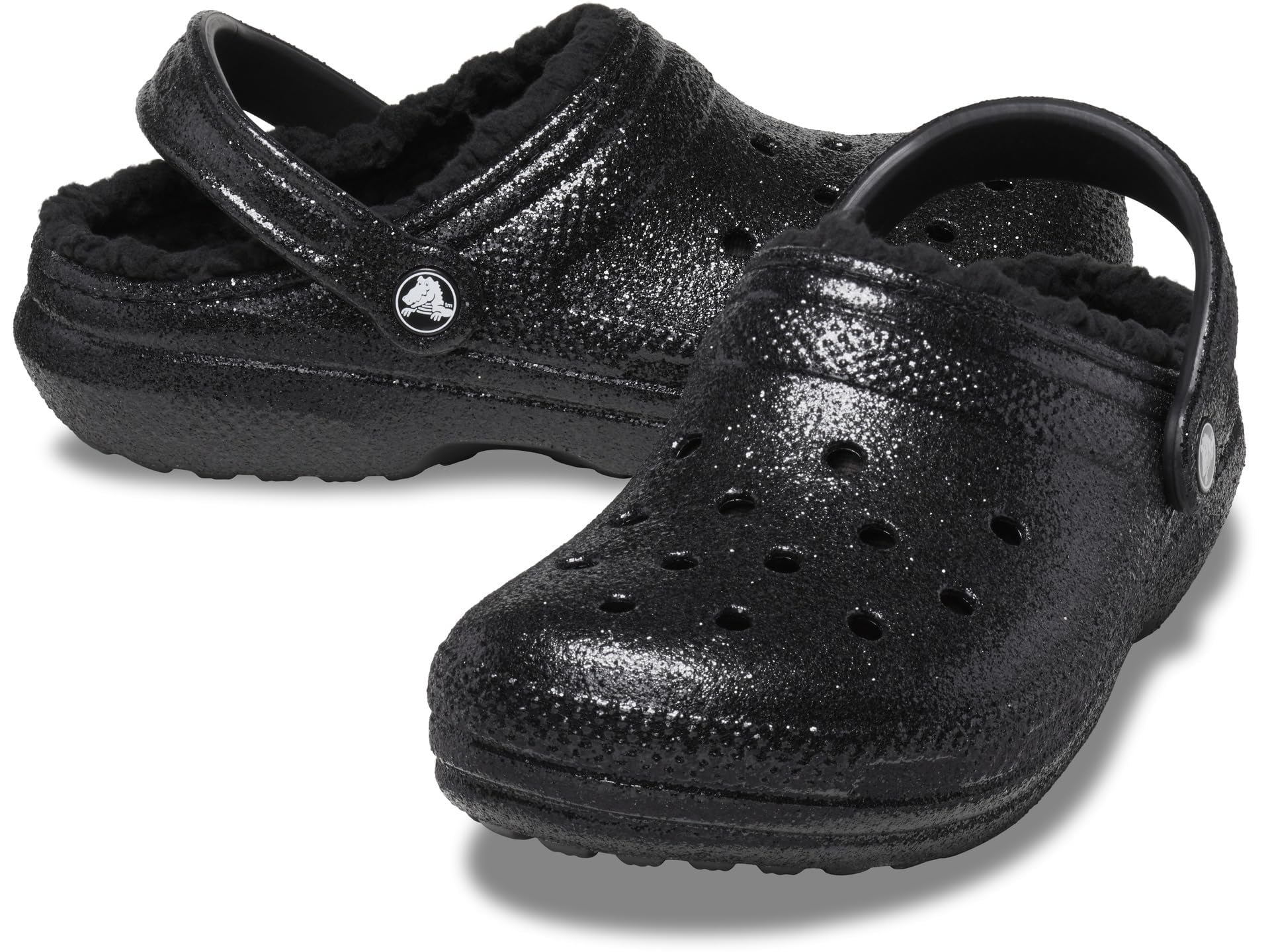 Snapklik.com : Crocs Classic Lined Glitter Unisex Clog Shoes - Faux Fur ...
