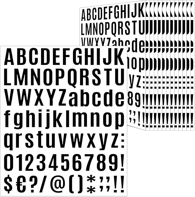 Amazon.com: 980 Pcs 12 Sheets Letter Stickers Small,1 Inch Vinyl Letter ...