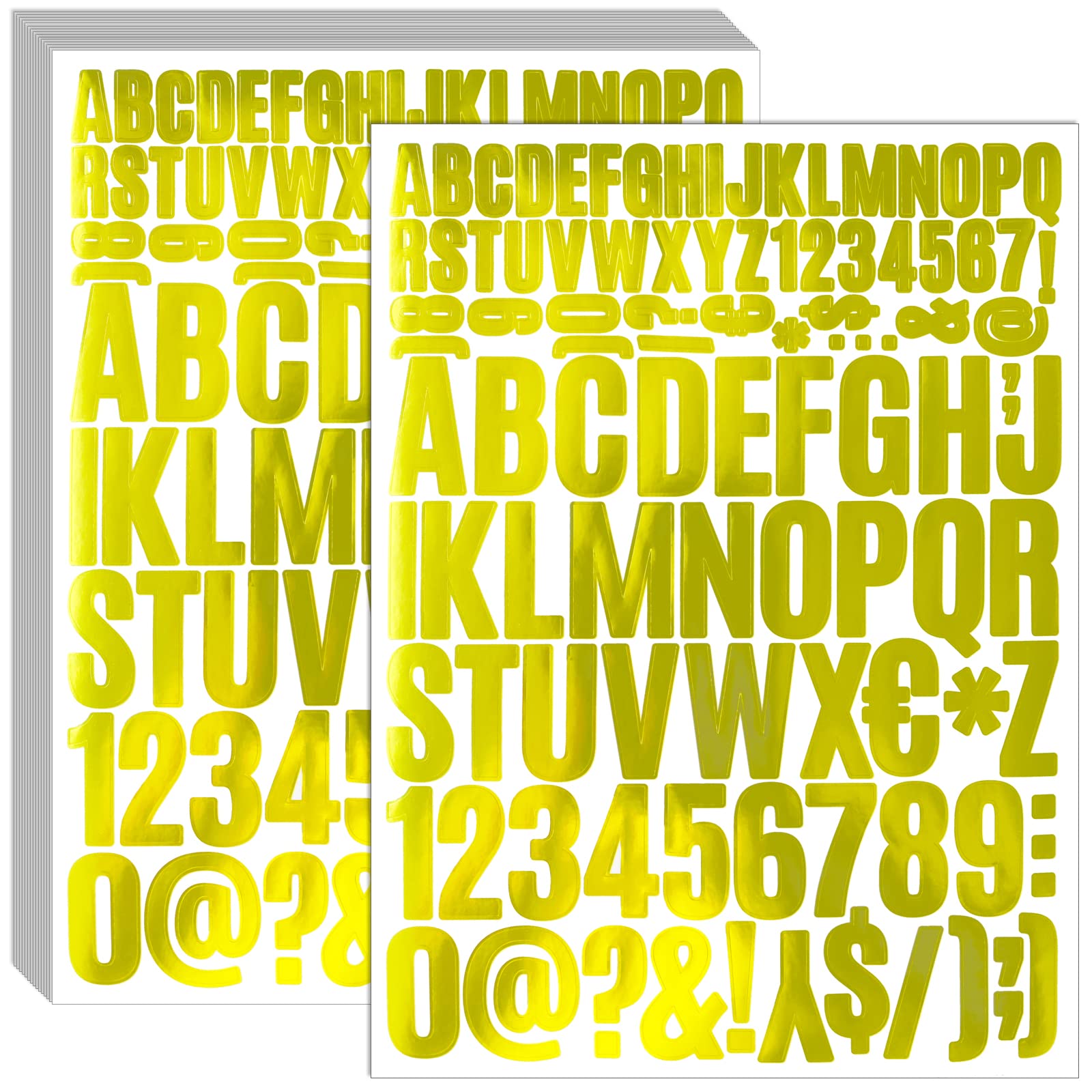 Snapklik.com : Waynoda 1632 Gold Vinyl Classic Capital Letter Stickers ...