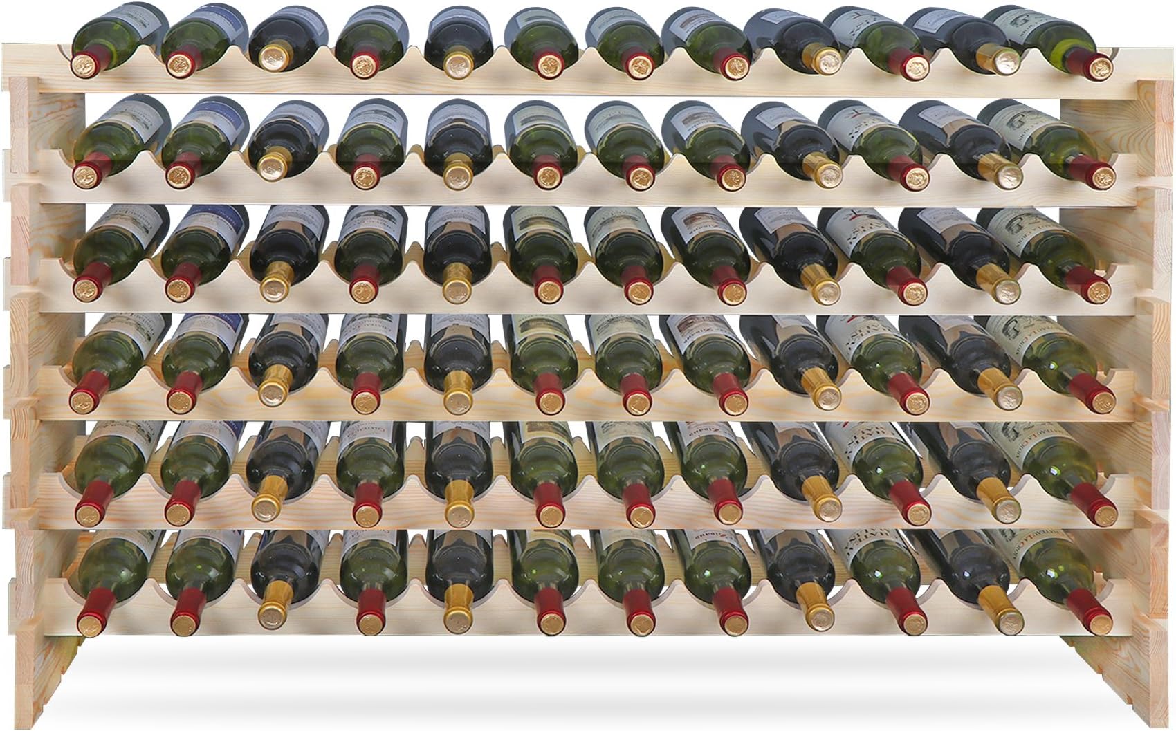 Amazon.com: Smartxchoices 72 Modular Wine Rack, Stackable Wine Storage ...