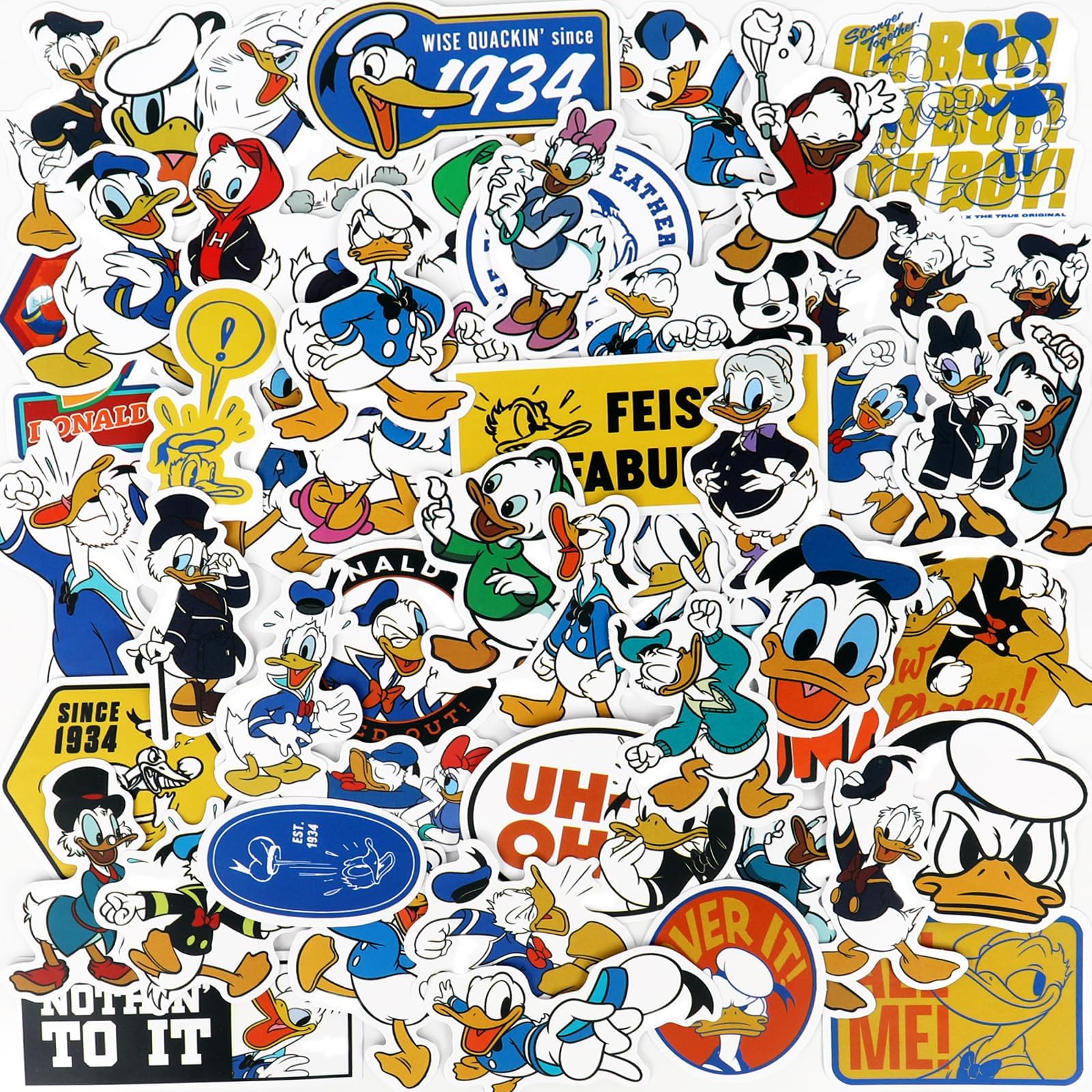 Amazon.com: 50 Pcs Cute Duck Stickers for Kids Water Bottle Stickers ...