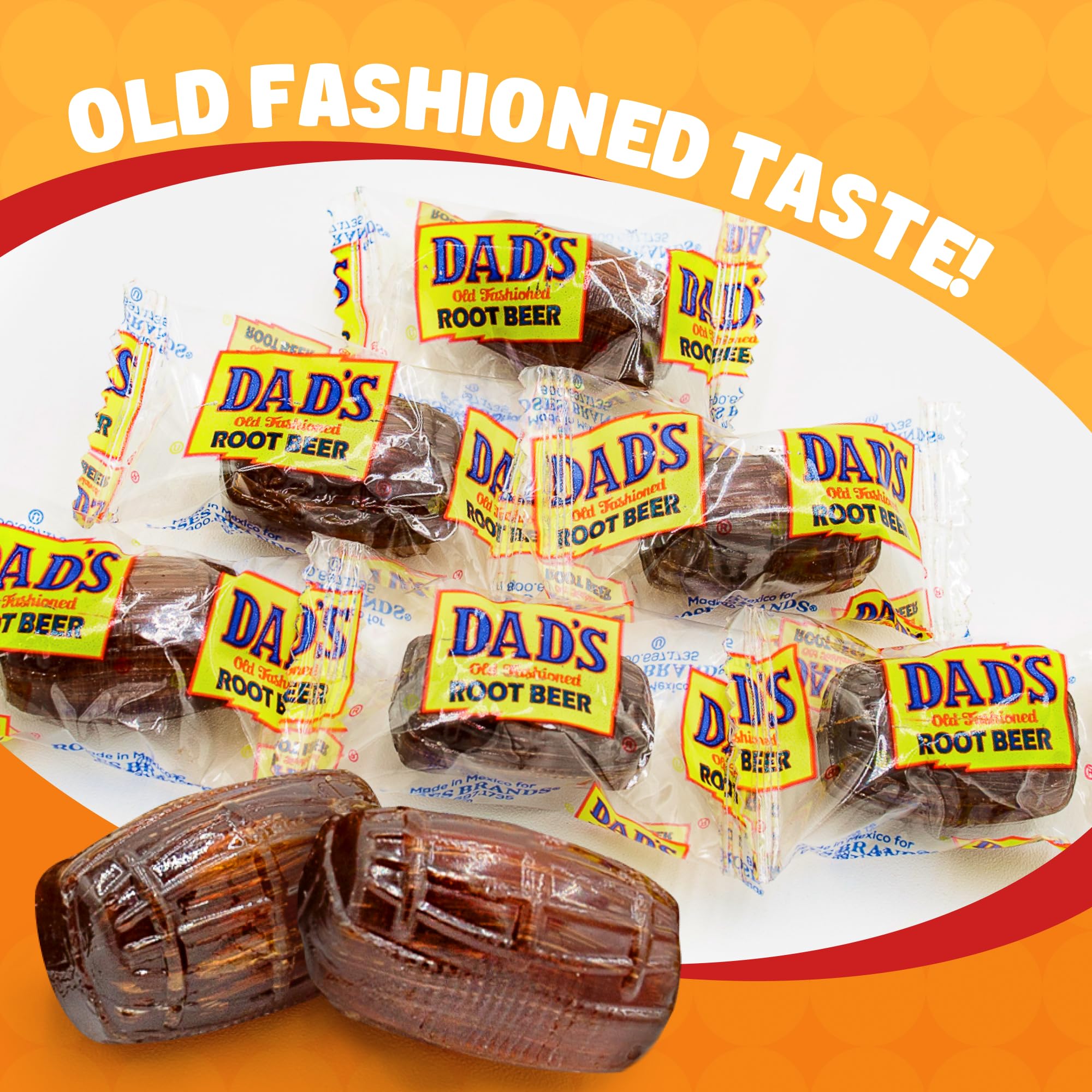 Snapklik.com : DADS ROOT BEER BARRELS Hard Candy 1 Lb Bulk Caramels Bag ...