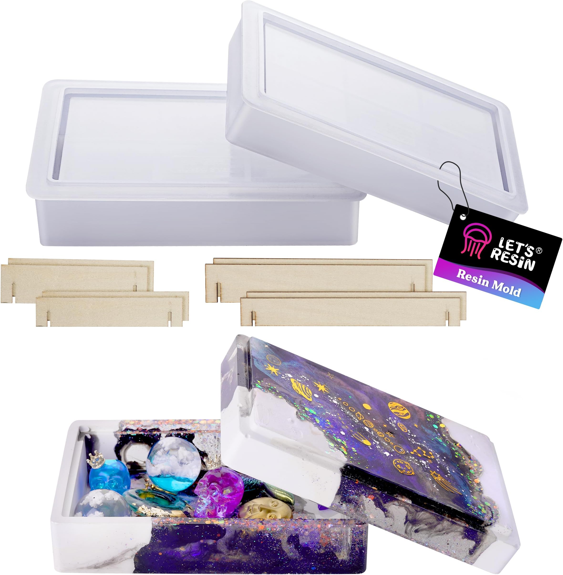 Amazon.com: LET'S RESIN 3 Tiered Tray Silicone Molds for Epoxy Resin ...