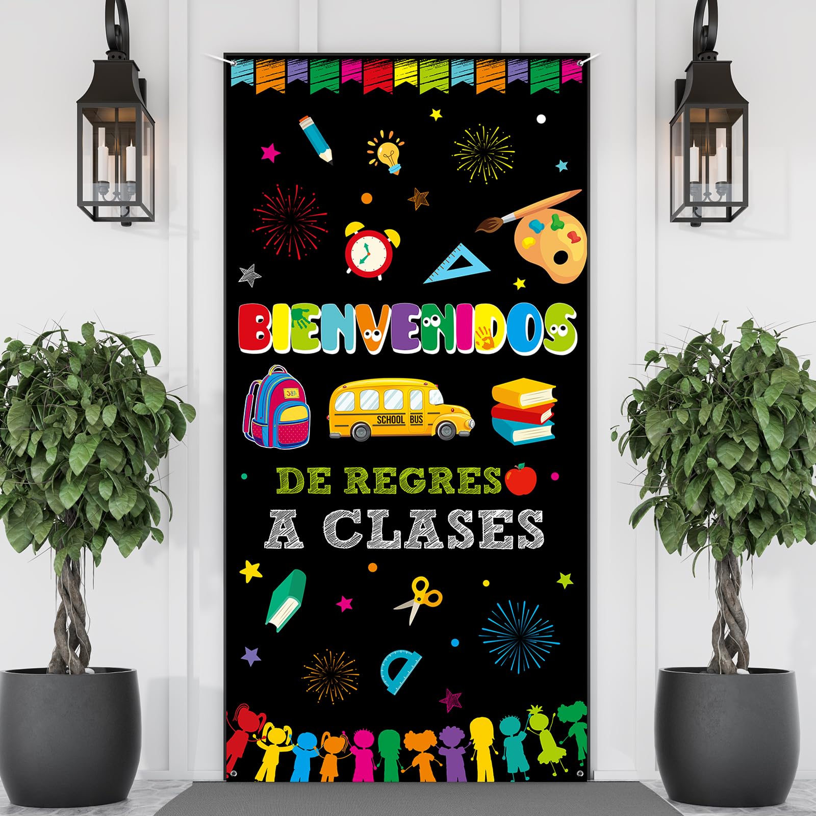 Bienvenidos Spanish Welcome Back to School - Decoración para puerta de ...