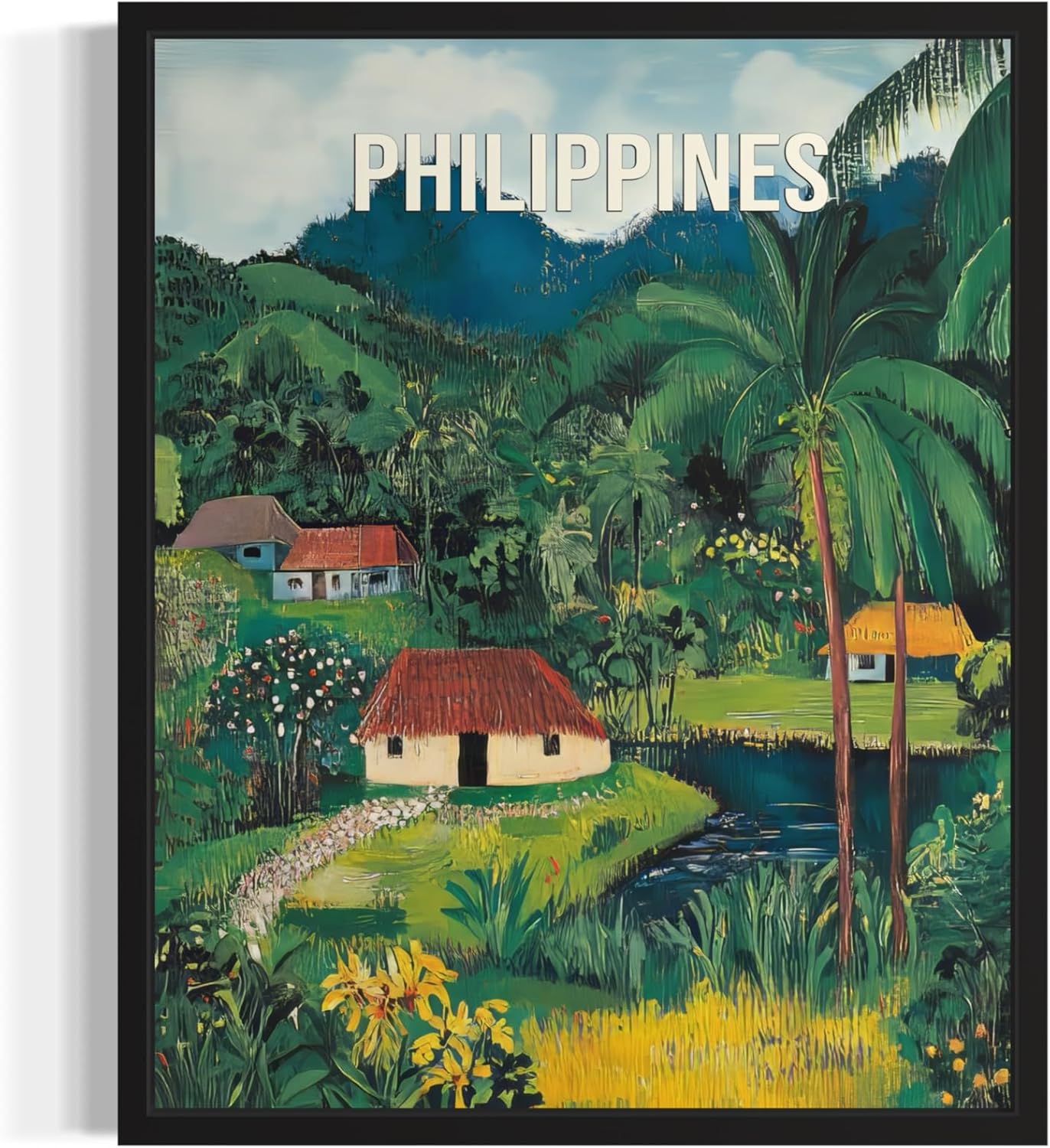 Amazon.com: Philippines Countryside Wall Art Poster Print, Rural ...