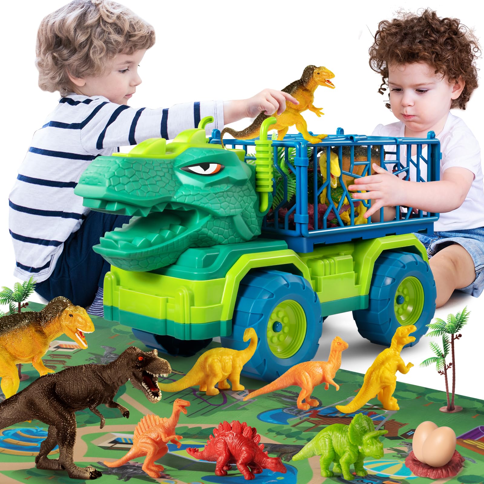 Buy TEMIDinosaur Truck Toys for Kids 3-5 Years, Tyrannosaurus Transport ...