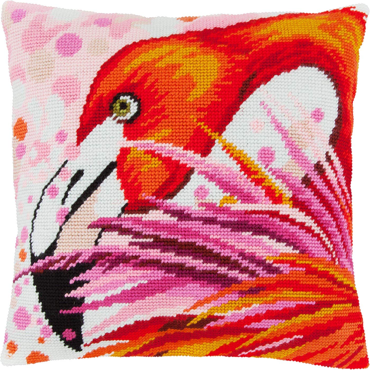 Amazon.com: Flamingo. Needlepoint Kit. Throw Pillow 16×16 Inches ...