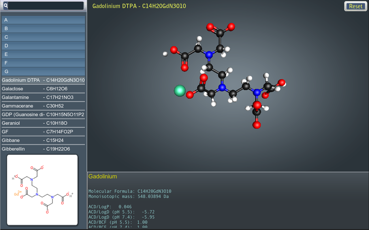 Organic Compounds 3D - App on Amazon Appstore