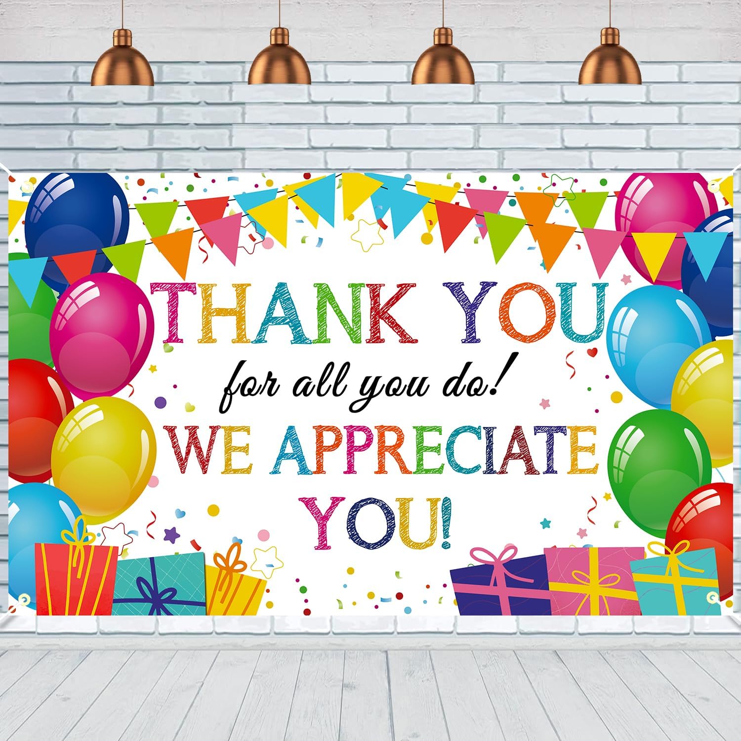 Amazon.com: ﻿Thank You Teachers Backdrop Large Size Thank You Teachers ...