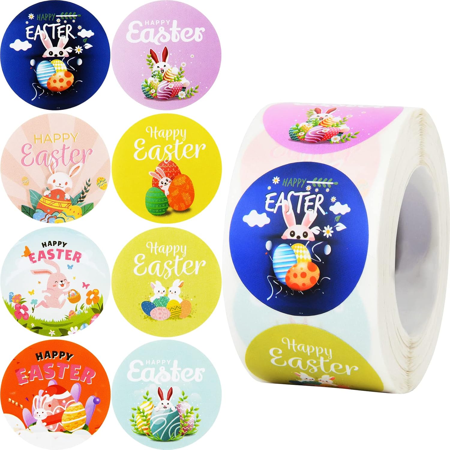 Amazon.com: Cosmos Easter Stickers Easter Theme Present Sticker Roll ...