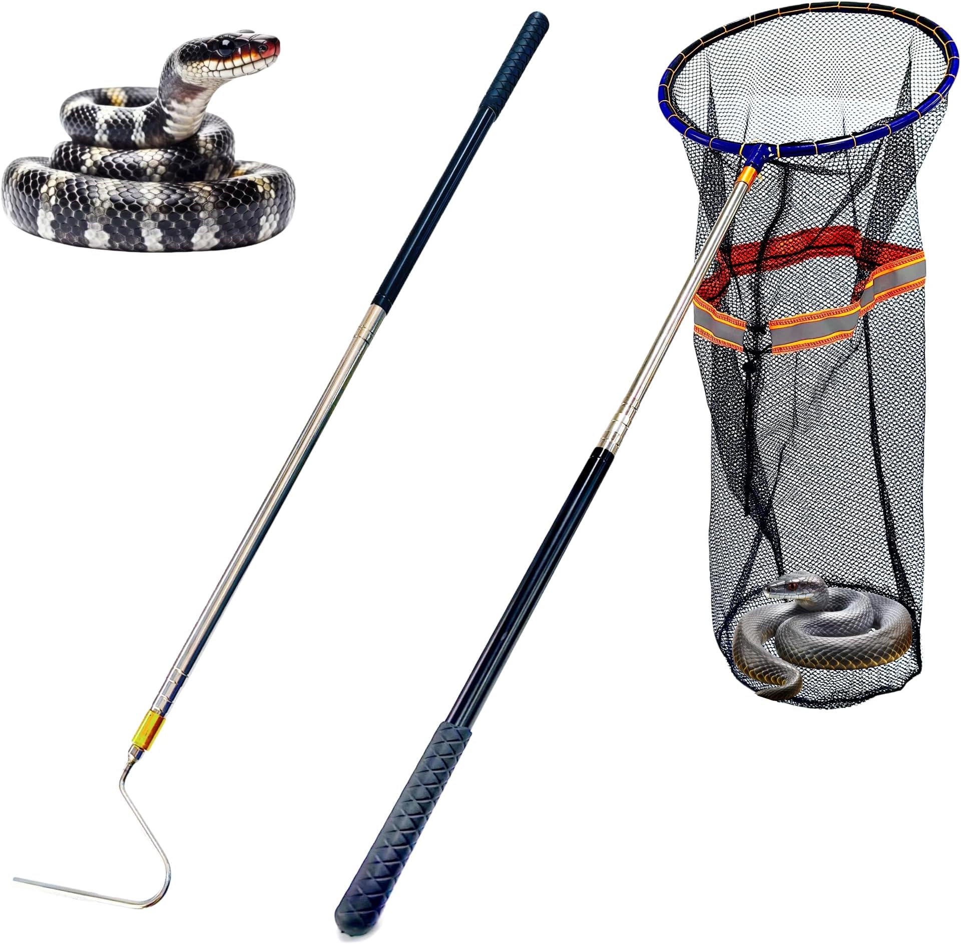 Amazon.com: Kalkal 60" Snake Grabber Tool, Telescopic Aluminum Alloy ...