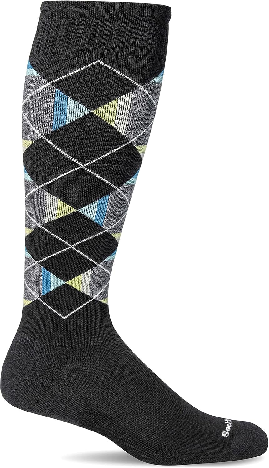 Amazon.com: Sockwell Men's Prism Argyle Moderate Graduated Compression ...