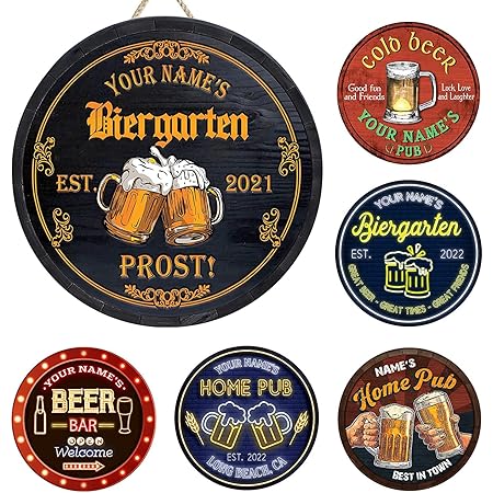 Amazon.com: BIERGARTEN Beer Garden Sign German Oktoberfest Party Decor ...