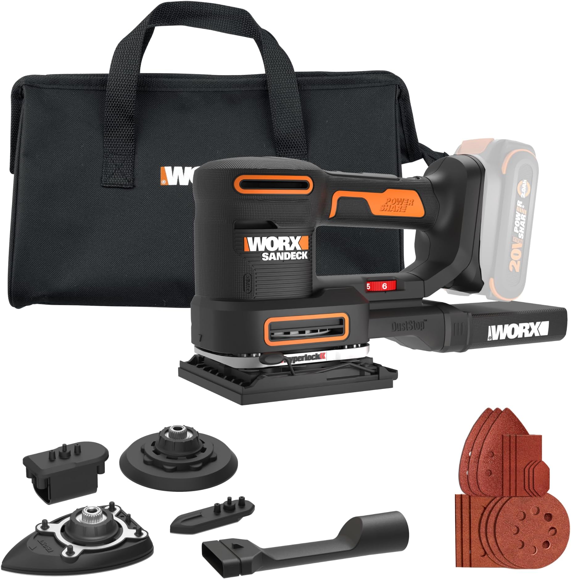 Cordless Sander 20v 10 000 Orbits Minute Electric Sander 5 | Desertcart ...