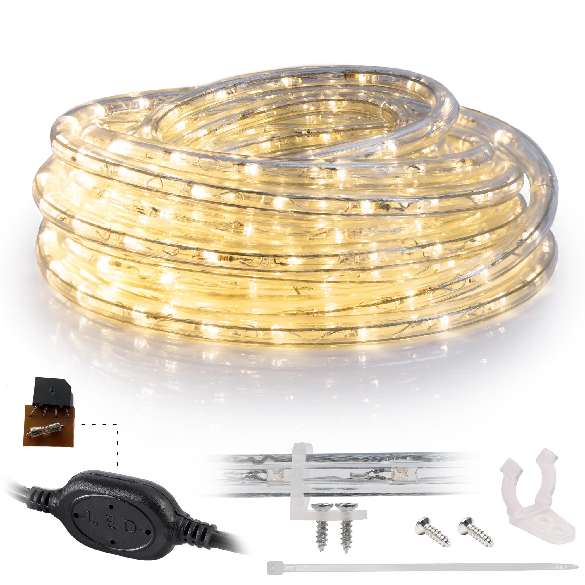 Amazon.com: WYZworks 10 feet Warm White LED Extendable Rope Lights ...