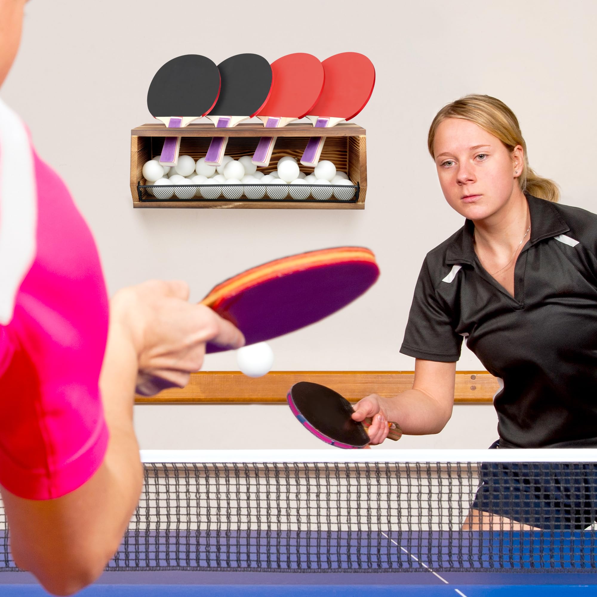 Snapklik.com : Ping Pong Storage Rack, Wall-Mount Table Tennis Paddle ...