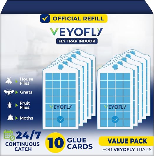 Amazon.com : VEYOFLY Fruit Fly Traps for Indoors Official Refill, Gnat ...